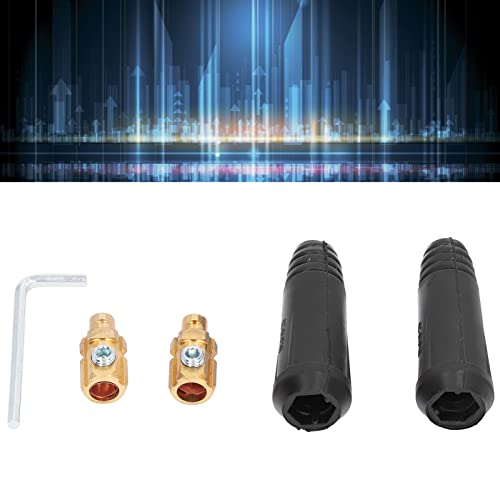 2 Set DKJ10β25 Welding Cable Quick Connectors 200A Welder Male Head Quick Fitting Accessories for All TIG Welding
