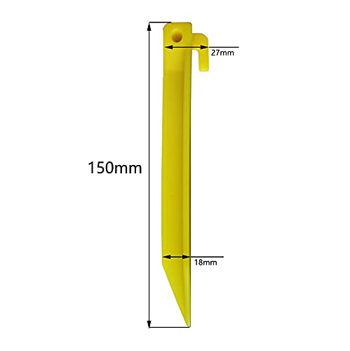 24Pcs Tent Pegs Plastic Spike Hook Awning Camping Caravan Visual Marker,12x 6inch + 12x 9inch