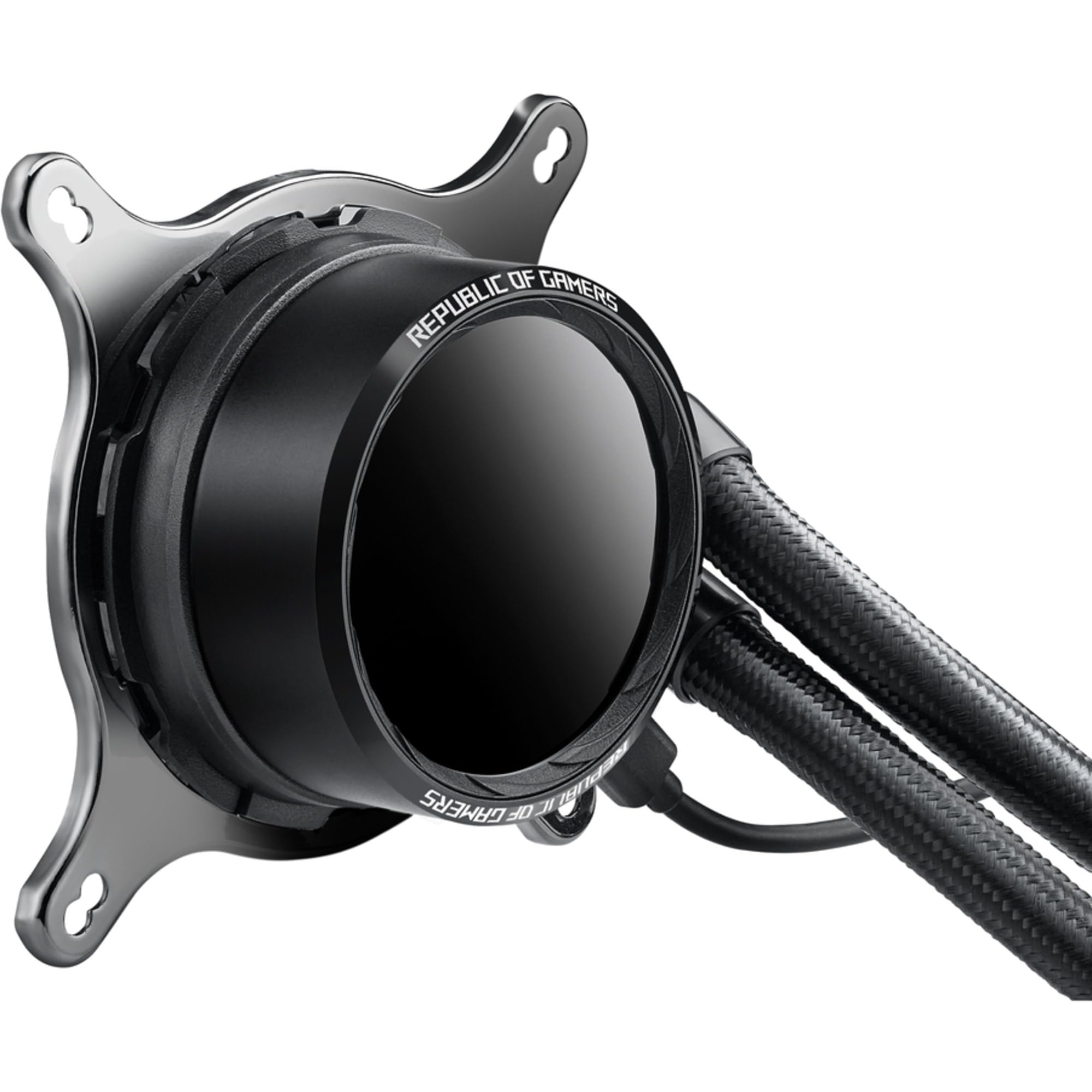 Asus ROG RYUO 240 RGB AIO Liquid CPU Cooler 240mm Radiator Dual 120mm 4-Pin PWM Fan with OLED Panel & Fan Control 1.77"