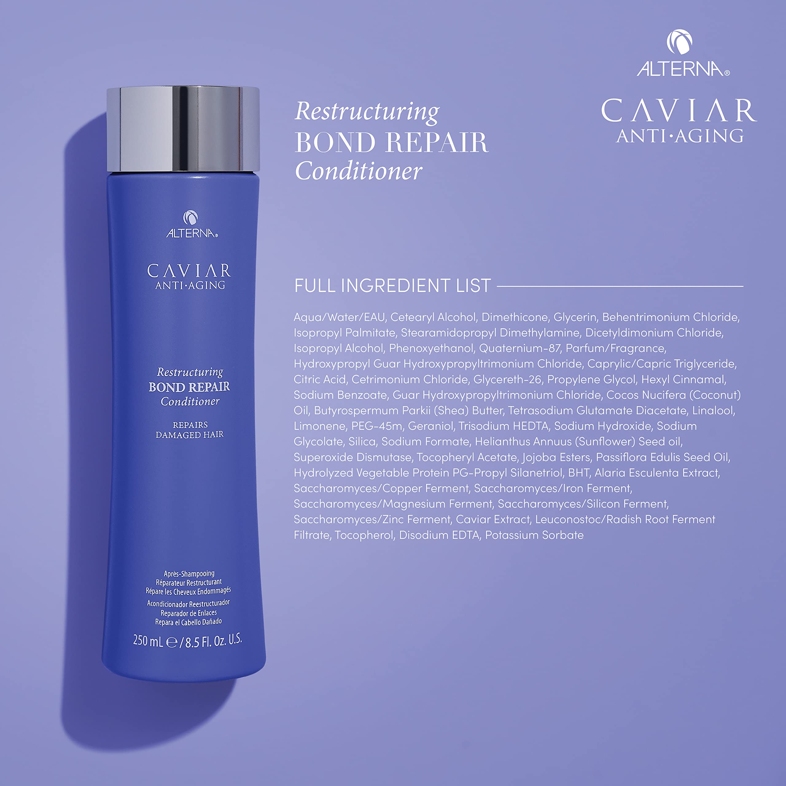 Alterna Caviar Anti-Aging Restructuring Bond Repair Conditioner, 16.5 Fl Oz (Pack of 1)