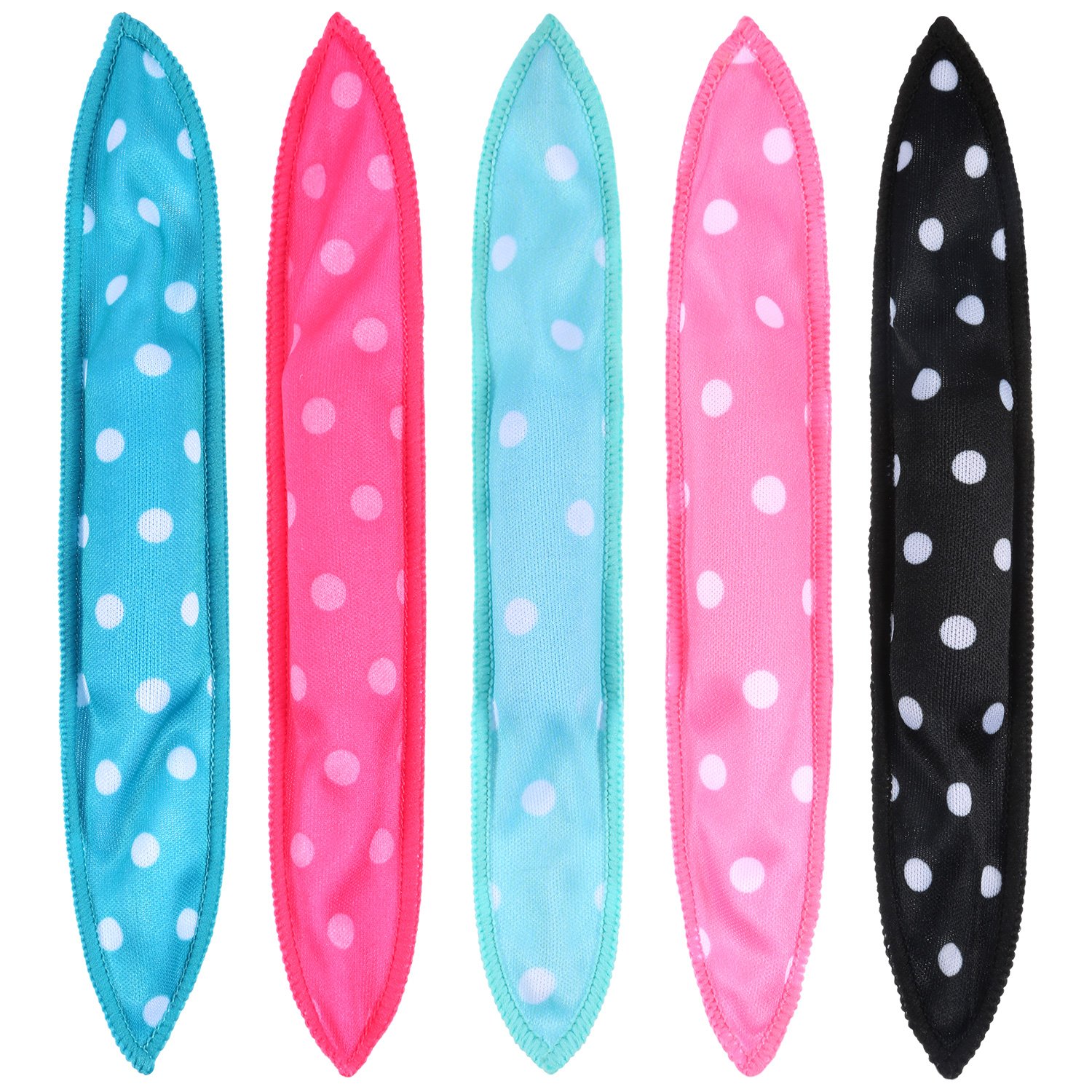 Bememo 40 Pieces Hair Rollers Soft Sleep Foam Tousle Curlers Rag Curlers for Hair Styling Tools Heatless Pillow Sponge to Sleep in DIY Tousle Curler Rollers Sponge(Dot,Color Set 1)