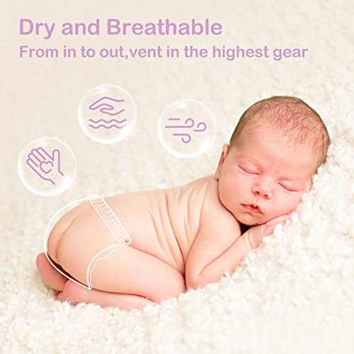 Babycozy Boucy Soft Newborn Diapers for Sensitive Skin, Hypoallergenic Disposable Diapers, Plain White Diapers Without Chlorine, Soft Diapers for Baby&Infant&Preemie, Size 1(8-14lb) 82 Count