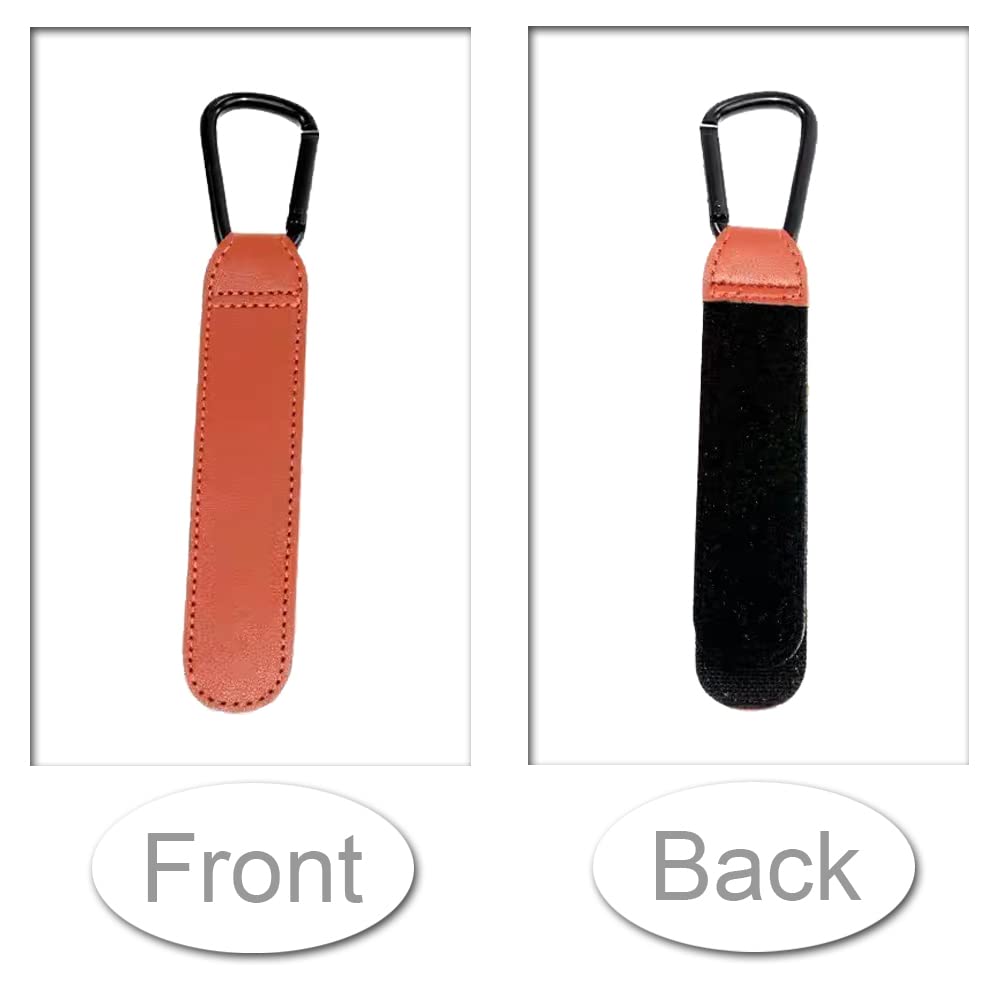 2 Pcs Brown Buggy Clips Leather Buggy Pram Hook Clips Sturdy Pushchair Hooks for Hanging Shopping Dressing and Diaper Bags