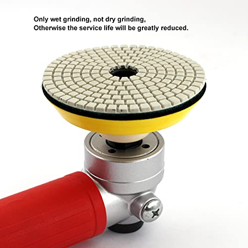 4" Wet Diamond Polishing Pads - Sanding and Polishing Tile Stone Marble Granite Concrete Ceramics Glass 7Set