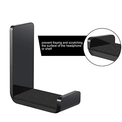 8 Pcs Headphone Hanger Wall Headphone Hook Holder with Adhesive Glues Headset Wall Mount Headphone Stand for General Purpose Game Headphones