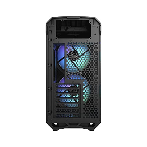 Fractal Design Torrent Compact RGB Black - Light Tint Tempered Glass Side Panels - Open Grille for Maximum air Intake - Two 180mm RGB PWM Fans Included - Type C - ATX Airflow Mid Tower PC Gaming Case