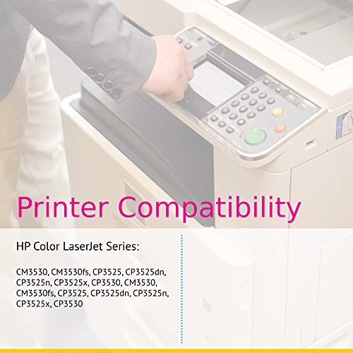 CS Compatible Toner Cartridge Replacement for HP CP3525dn CE250A Black HP 504A Color Laserjet CM3530 CM3530FS CP3525 CP3525N CP3525DN CP3525X CP3520 CM3530FS MFP CM3530MFP 2 Set