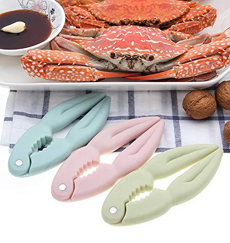 AKOAK 1 Count Creative Crab Crackers Sheller Home Convenient To Eat Crab Tools Walnut Nut Sheller Multifunctional Kitchen Seafood Tools (Pink)