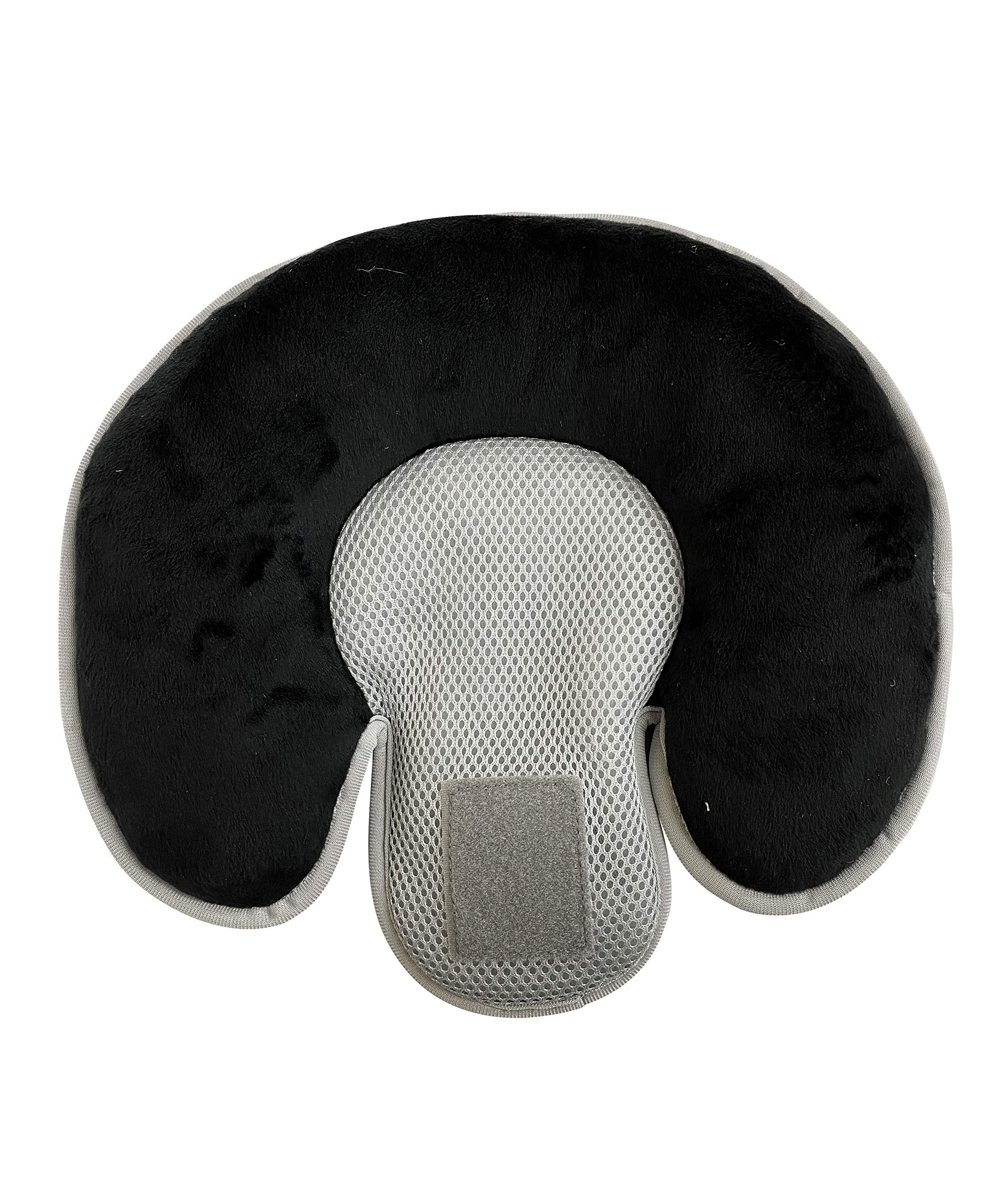 Good Gear Baby's Full Body Support Pillow, Newborn Infant Reversible Head, Neck, and Legs Protection for Car Seat, Stroller, Booster Seat - Black