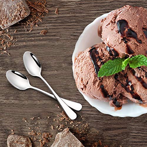 Teaspoons set of 12, 6.7 Inches Spoons Silverware Premium Food Grade Stainless Steel, Silver Briout