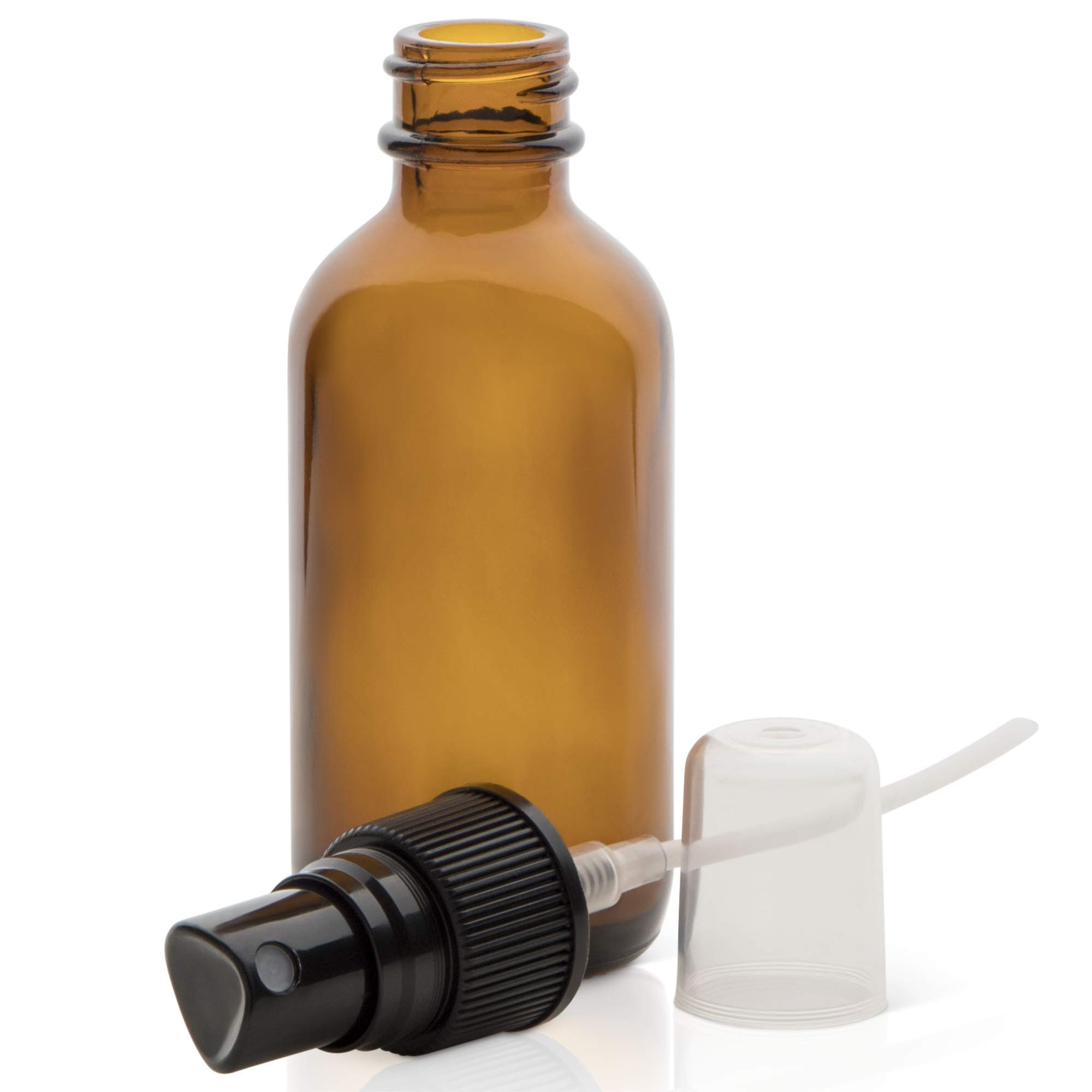 1790 2oz Glass Spray Bottles for Essential Oils, Small Empty Spray Bottle, Fine Mist Spray - Set of 80 Clear Bottles with White Mister Tops