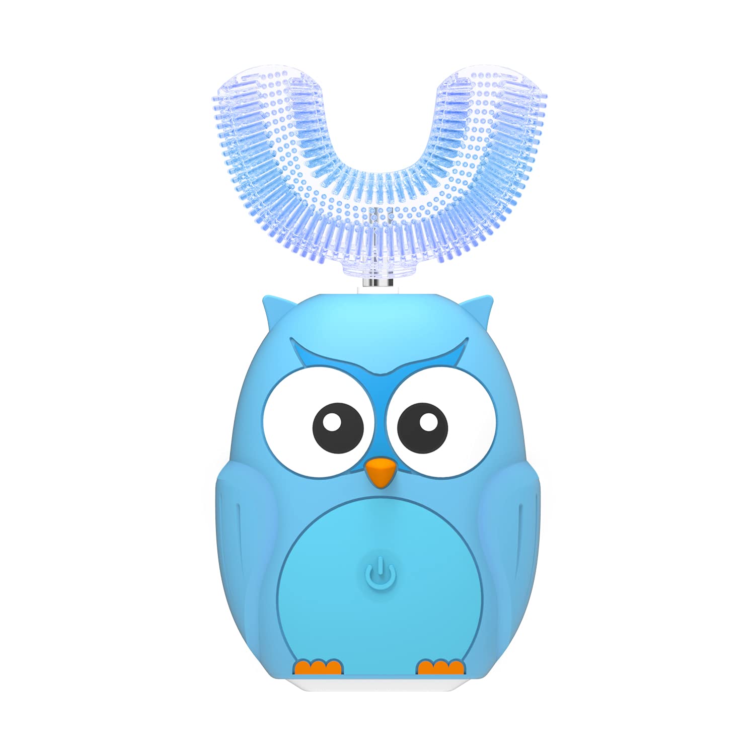 FLINEVE Kids U Shaped Electric Toothbrush, Ultrasonic Automatic Whitening Massage Toothbrush for Kids with 3 Cleaning Modes,Cute Cartoon Children's Toothbrush.(Color:Blue Size:7-15 Years)
