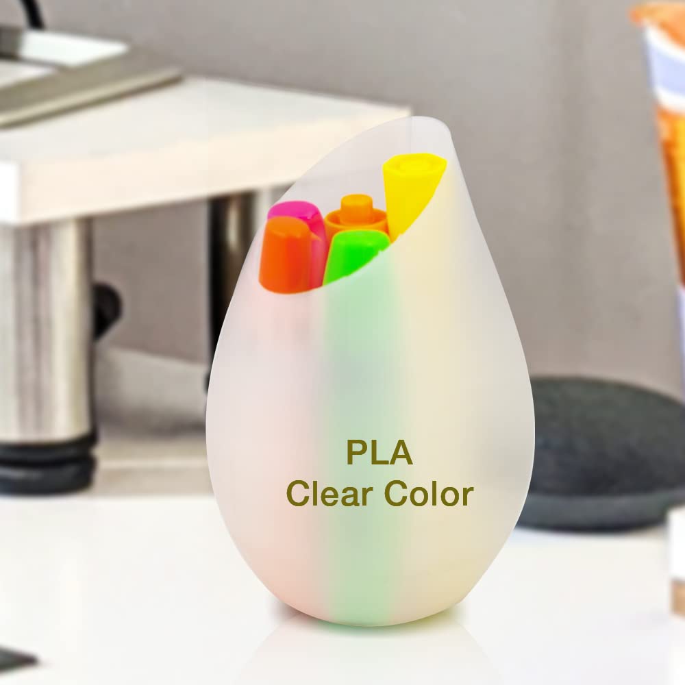 BUMAT PLA 3D Printer Filament, 1.75mm (Clear/Natural), 1kg Spool (2.2lbs), Guaranteed Fresh, Dimensional Accuracy +/- 0.02mm, Tangle-Free, Fits Most FDM Printers [Risk-Free]
