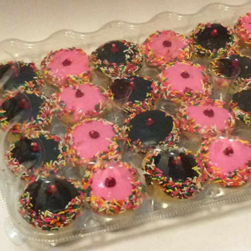 Decony 24 Compartment cupcake containers plastic disposable Cupcake Boxes muffin carrier - Great for high topping - 5 pc. - 24 slot each - Plus White standard size baking cups.