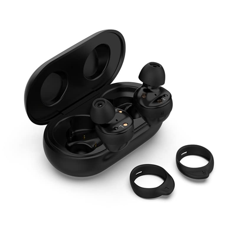 6 Pairs Ear Hooks Ear Tips Kit Set Galaxy Buds Galaxy Buds Plus, S/M/L Anti-Slip Fit in Case Replacement Silicone Rubber Wingtip Gel Eartips Compatible with Samsung Galaxy Buds+ - 3+3 Black