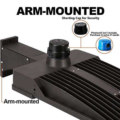 200W LED Parking Lot Pole Light, 5000K 26000LM 800W HID/HPS Replacement, Commercial LED Parking Lot Lights Adjustable Outdoor Pole Mount LED Shoebox Light