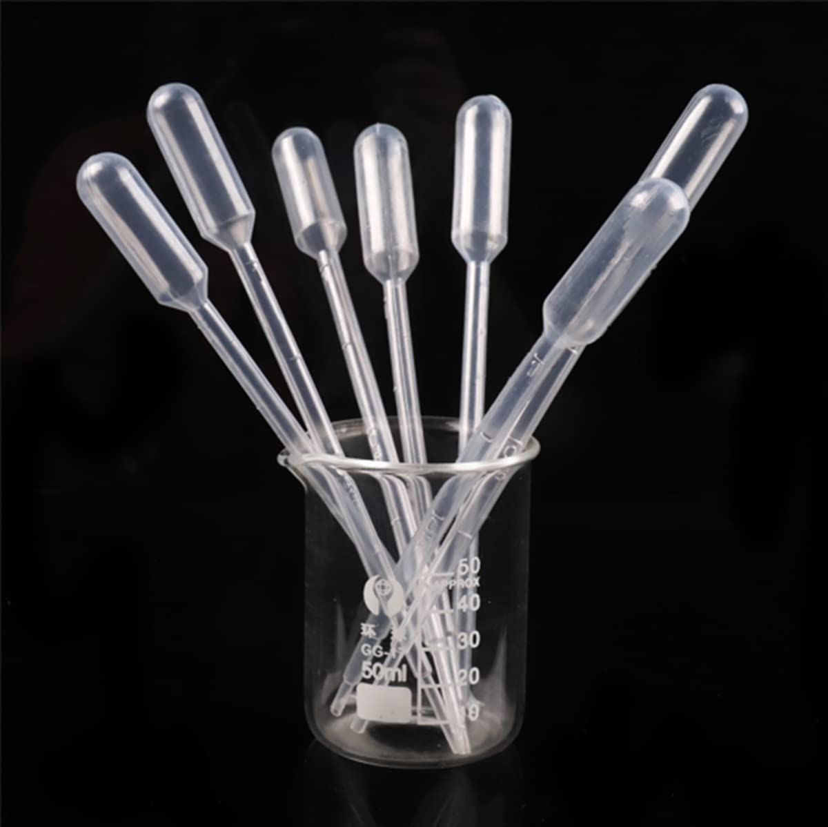 200Pcs 1ml Disposable Plastic Clear Liquid Dropper,Transfer Pipettes Dropper with Scale,Volumetric Pipettes for Science Laboratory,DIY Art