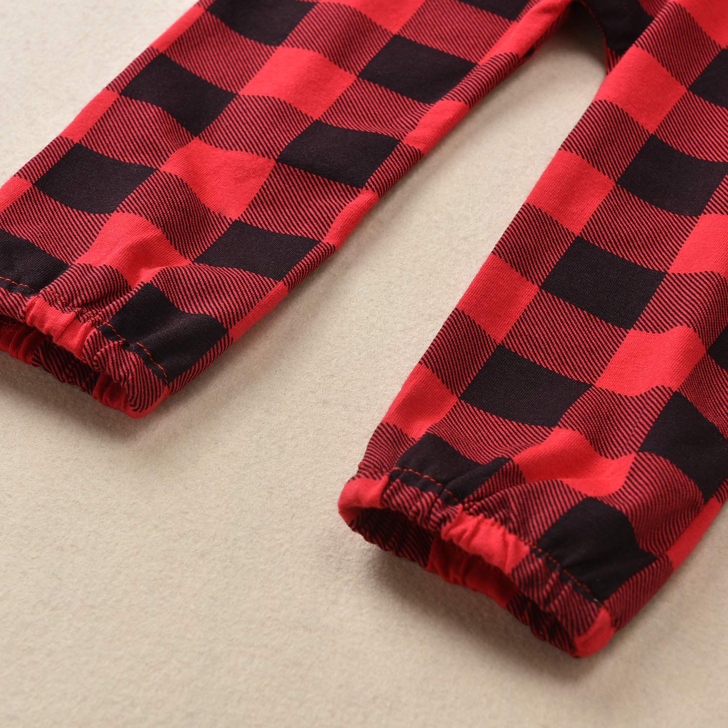 Baby Boy Half Birthday Outfit, Infant Buffalo Plaid Gentlemen Romper Bodysuit for 1/2 Birthday Party Cake Smash Clothes (Red, 6-9 Months)