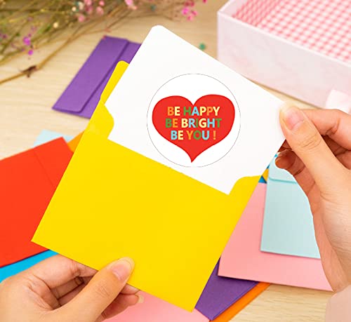 Top label Be Bright Motivational Saying Stickers,Be Happy Be You Inspirational Sealing,Encouraging Self-Adhesive Label for Phone, Scrapbook,Laptops,Water Bottle,Gift,1.5 Inch,500 Pcs Per Pack.