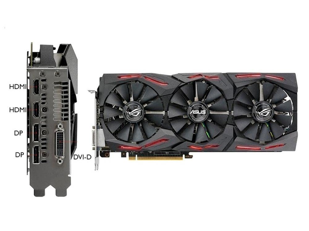 ASUS ROG-STRIX-GTX1080TI-O11G-GAMING GeForce 11GB OC Edition VR Ready 5K HD Gaming HDMI DisplayPort DVI Overclocked PC GDDR5X Graphics Card