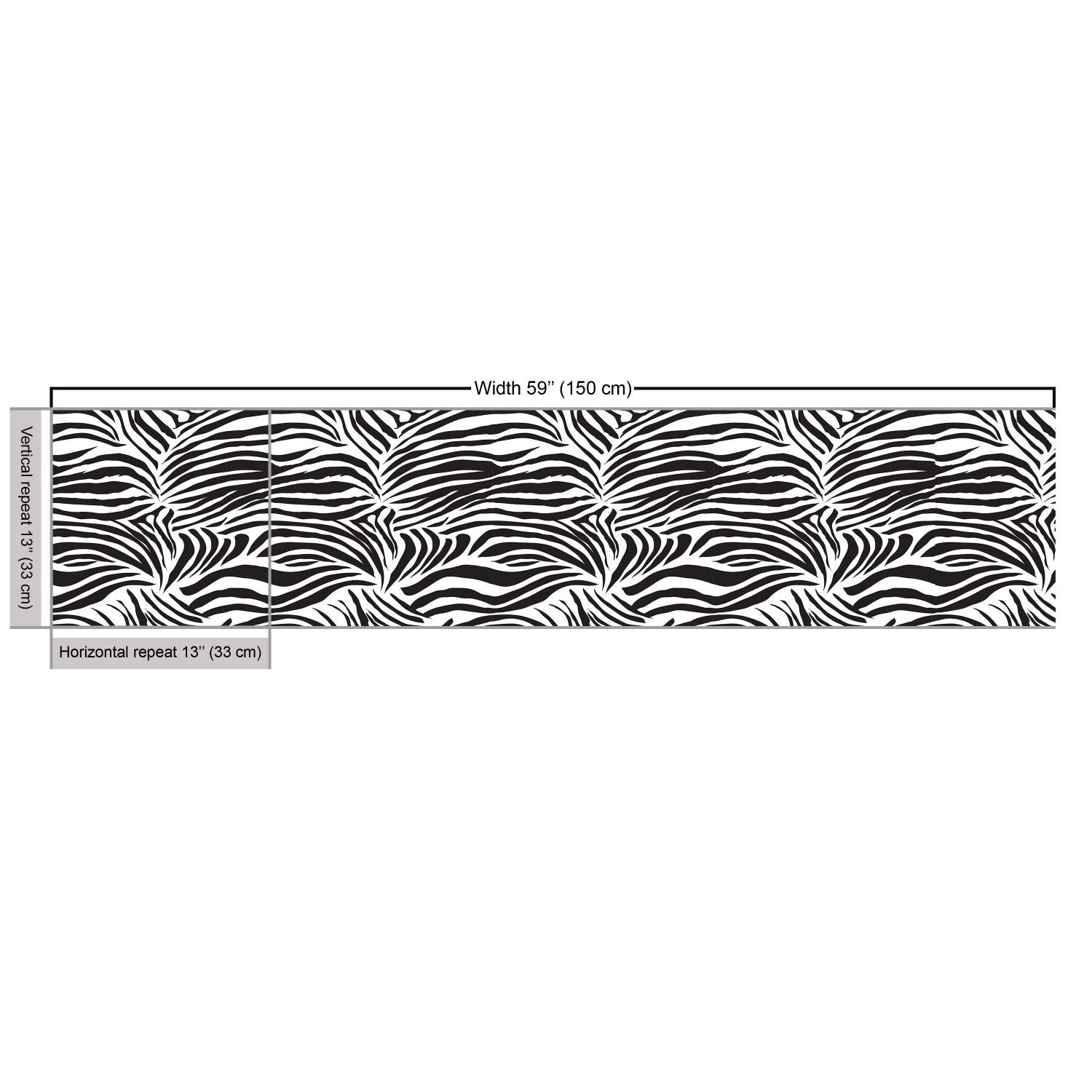 Ambesonne Zebra Print Fabric by The Yard, Striped Zebra Animal Print Nature Wildlife Inspired Simplistic Illustration, Decorative Fabric for Upholstery and Home Accents, 1 Yard, Black and White
