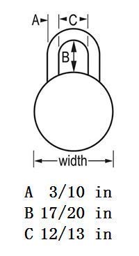 Fu Volante Locker Lock, 2 in Combination Lock, Black, 20 Pack