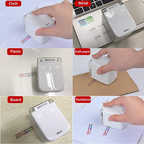Mini Removable Handheld Color Printer(MBrush) USB Wireless Bluetooth Portable Printer Office Label Machine Logo Color Printer (Printer)
