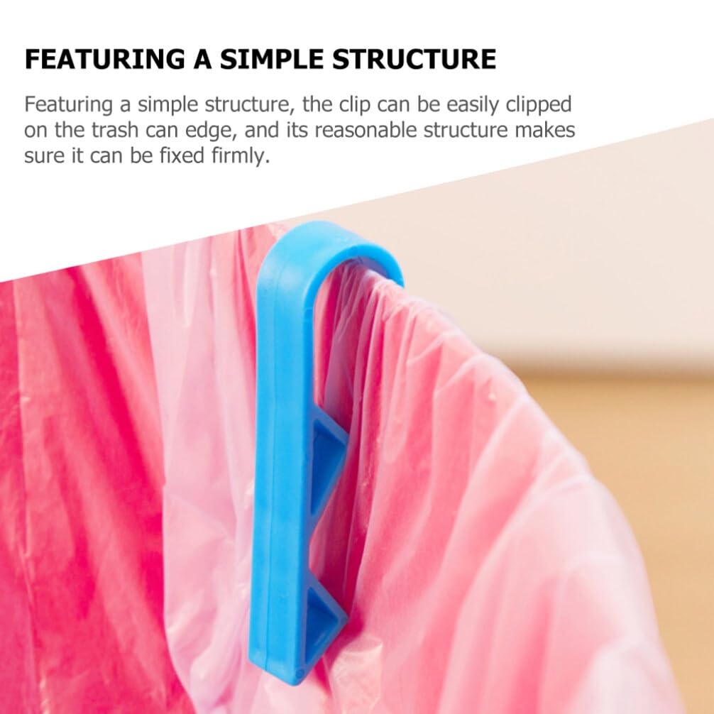 50pcs Plastic Garbage Bin Clip, Washroom Garbage Bag Clips, Plastic Trash Can Clips Waste Basket Bin Clamps Anti-Slip Fixation Clip for Home Office Kitchen,Sturdy Anti-Slip Fixation Clip Holder