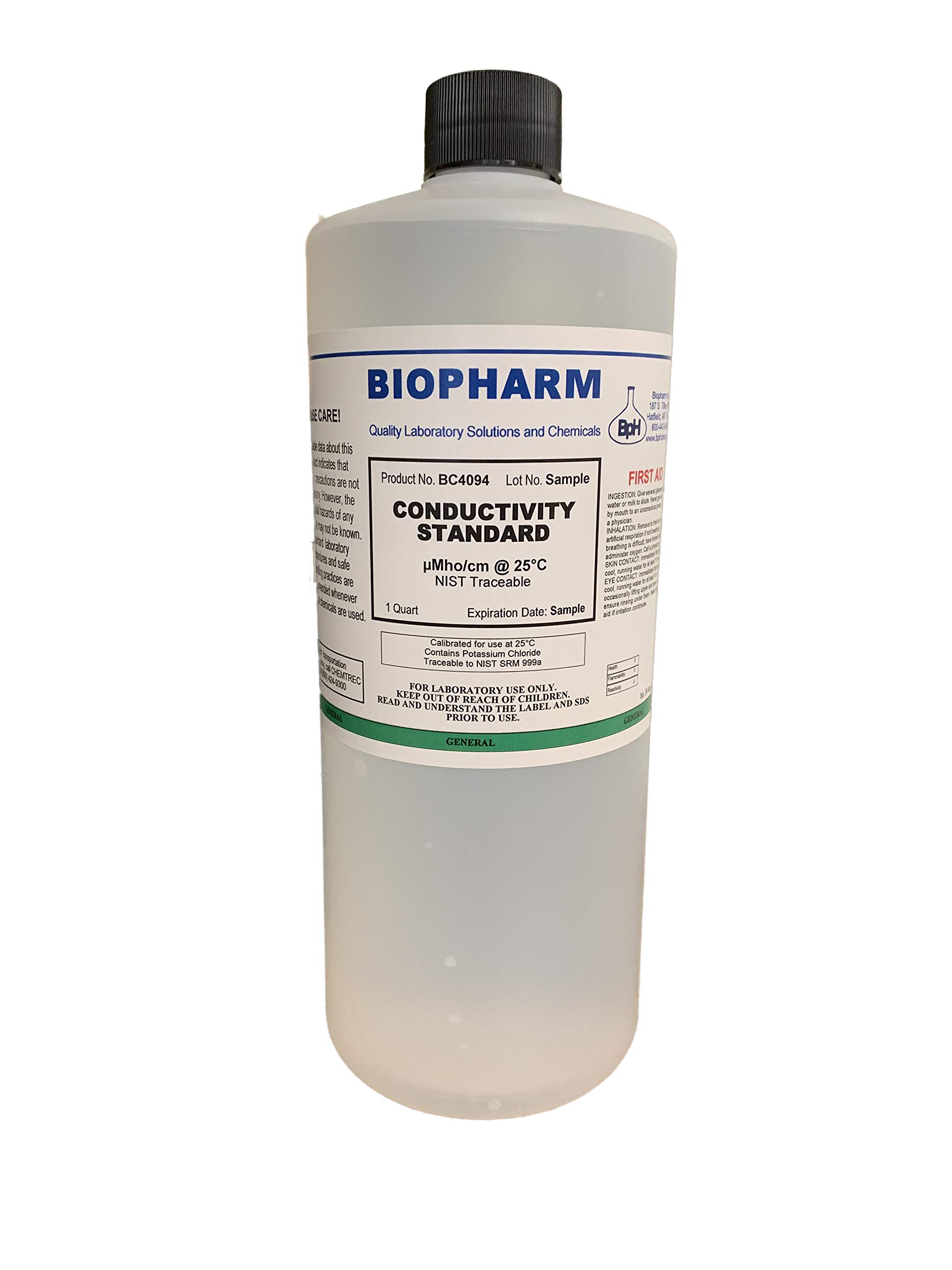 Conductivity Calibration Standard, 1,000 μMho | 1 Quart (950 mL)