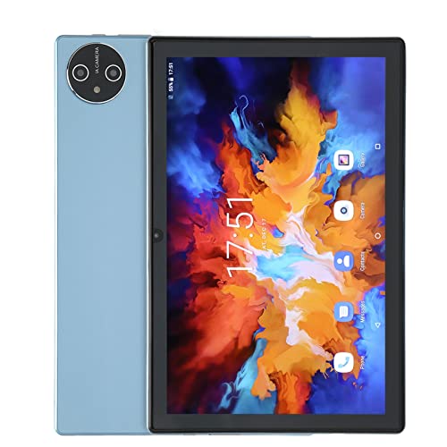 2 in 1 Tablet, 4G LTE RGB Keyboard 10.1 Inch Tablet 8800mAh 5G WiFi for Work for Android 11 (Blue)