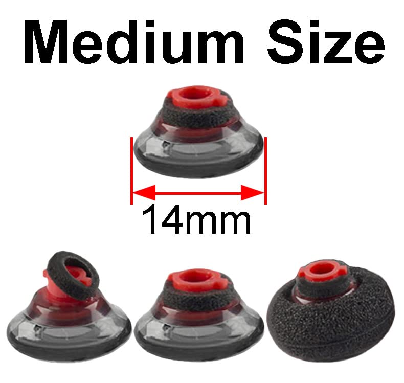 A-Focus Voyager 5200 Eartips Set, Comfortable Replacement Ear Tips Kits Earpads Foam Earbuds Ear Gels Compatible with Plantronics Voyager 5200 5210 5220 Legend Headset Medium M Gray 4 Pcs