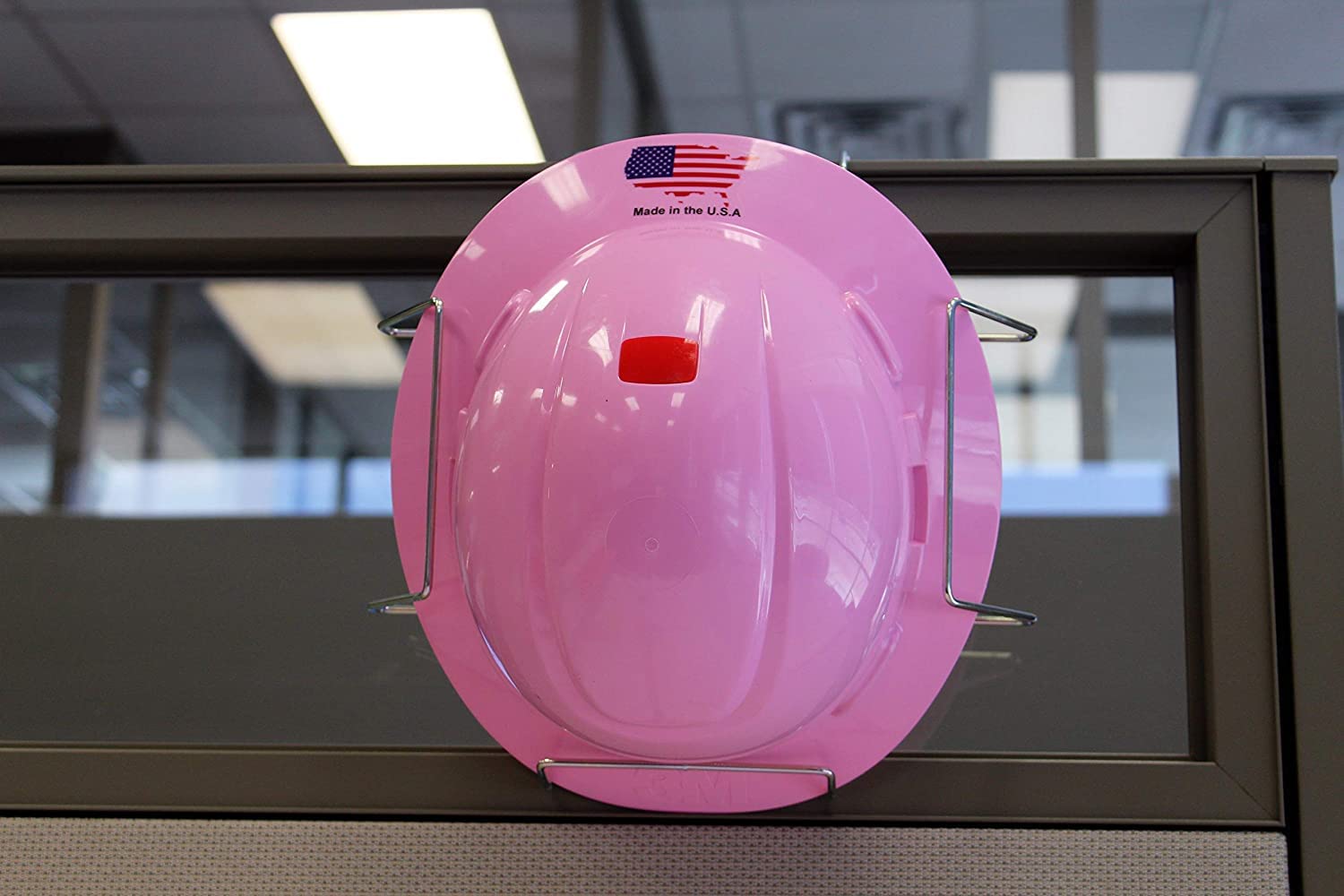Construction Hard Hat Holder - Holder Fits Various Size Hard Hats - Headrest Hook for Construction Hard Hats Car/Truck/Vehicle Seat Head Rest or Cubicle Wall