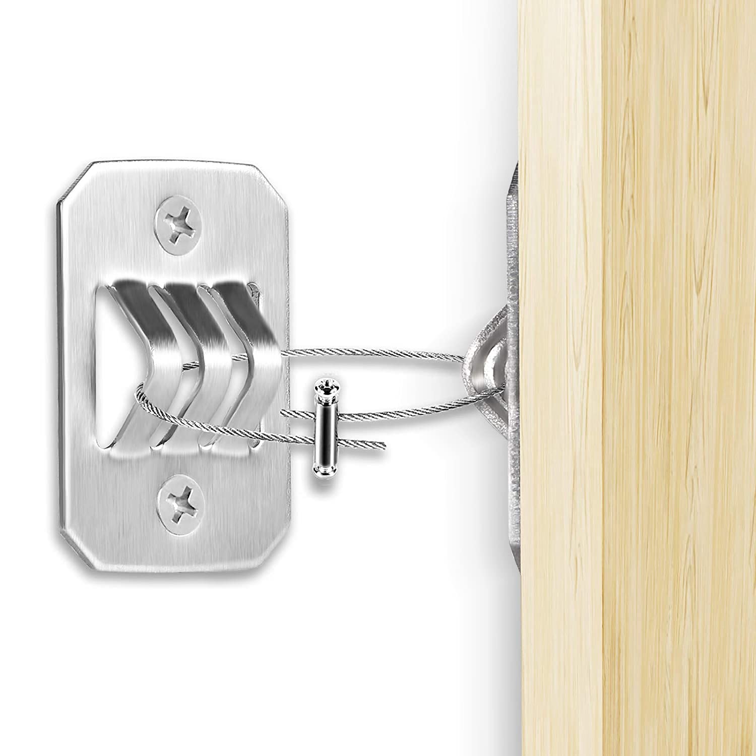 Furniture Anchors (6 Pack) Metal Anti Tip Furniture Straps for Baby Proofing Adjustable Child Safety Wall Furniture Anchors Kit