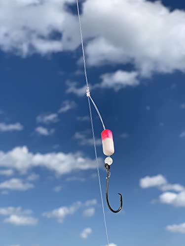 6 Pack 'Coquina Shells' Pompano Surf Fishing Rigs (25# Mono)