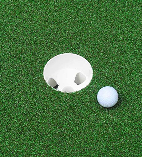 2 pcs Golf Hole Putting Cup for Practice Putting Green | Set of 2 Golf Cups - Conform to USGA Regulations, ABS Ivory White, Dimension 4" Depth, Diameter 4 1/4 inches, 1" Center Hole & 0.12" Thickness