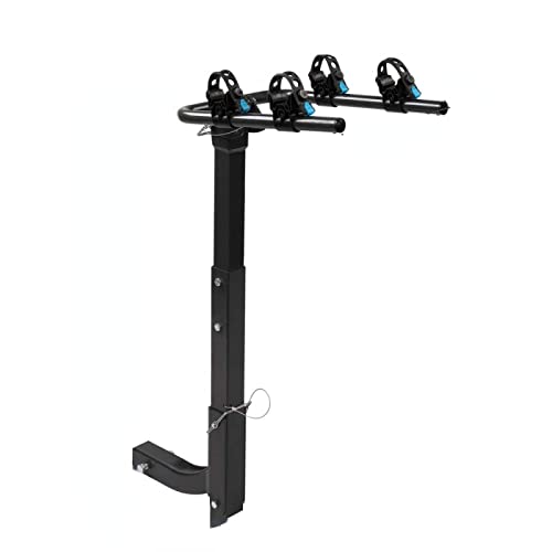 2-Bike Carrier Hanging Hitch Rack Foldable Transport Rack for Cars Trucks SUVs Black