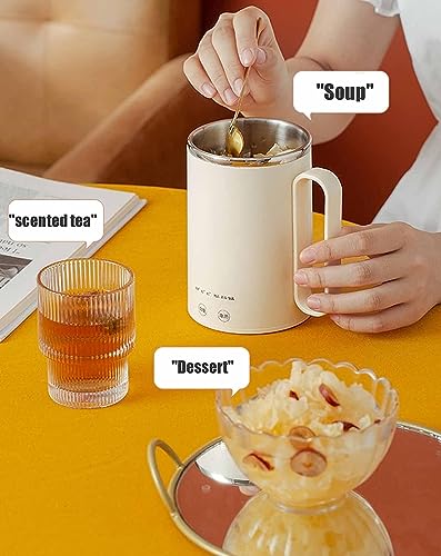 400ML Teapot Health Pot Electric Tea Pot Portable Mini Multi Cooker Electric Kettle Household Filter Teakettle Temperature Control Kettle Flower Teapo Fast Boiling Heat Preservation Function A,4