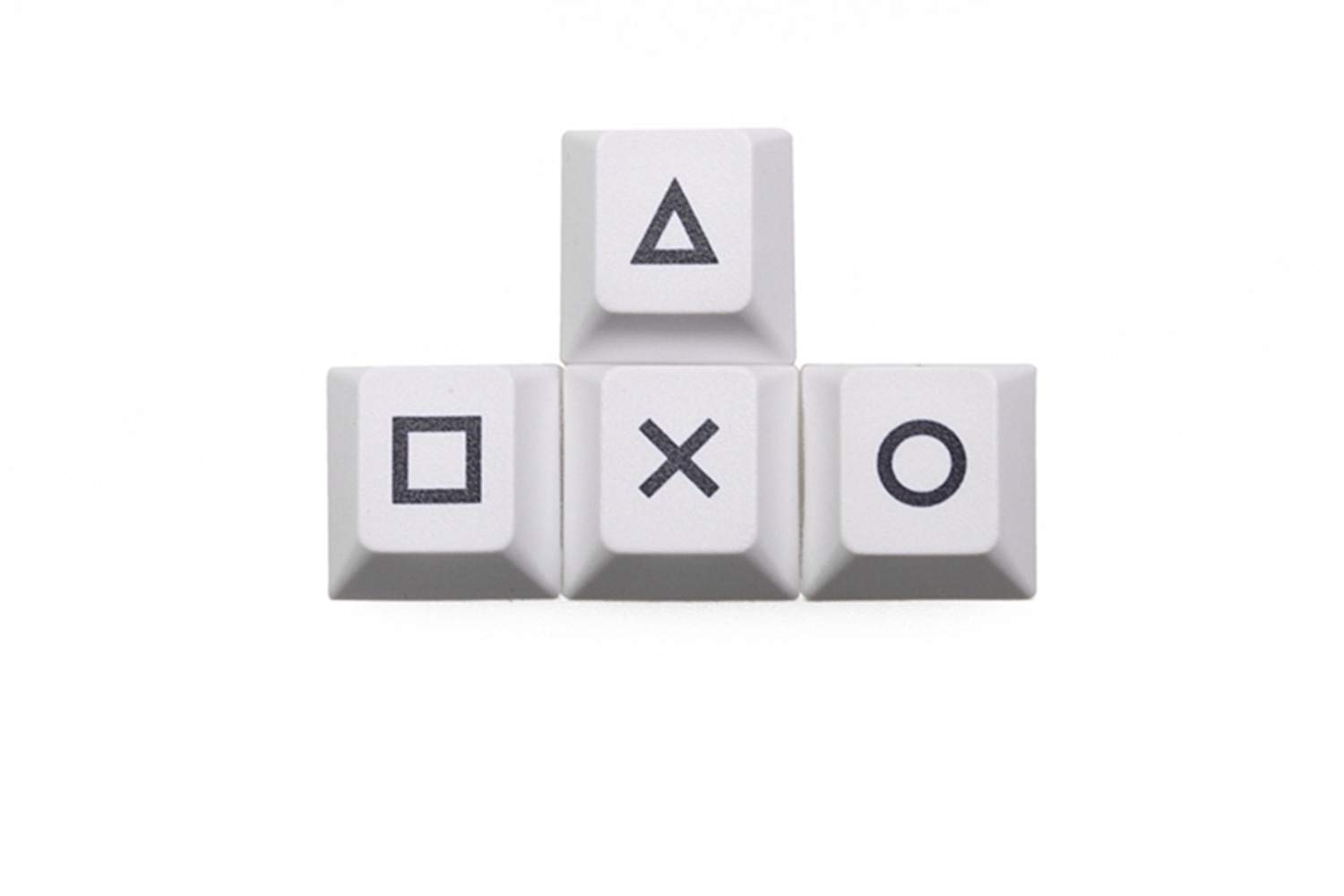 Arrow WASD PS4 PBT Keycaps Dye-Sublimation R1 Direction Key Caps Cherry Profile Keyset for Cherry MX Switches Mechanical Gaming Keyboards (White 02)
