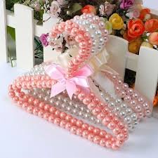 A&S Creavention Luxury Plastic Pearl Hanger for Baby, Small Dog or Cat Clothing (Gold)