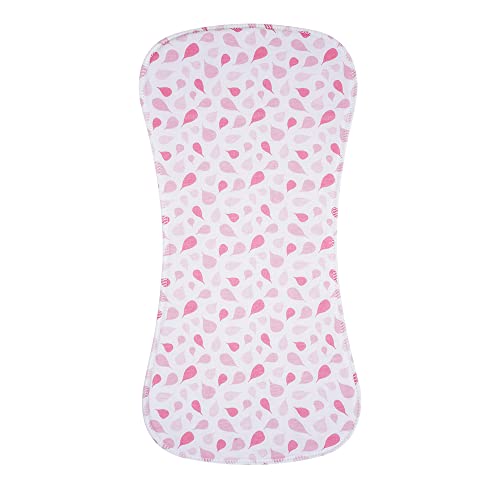 6 Pack Cotton Baby Burp Cloths Extra Absorbent Soft for Baby Boys and Girls (Pink02)