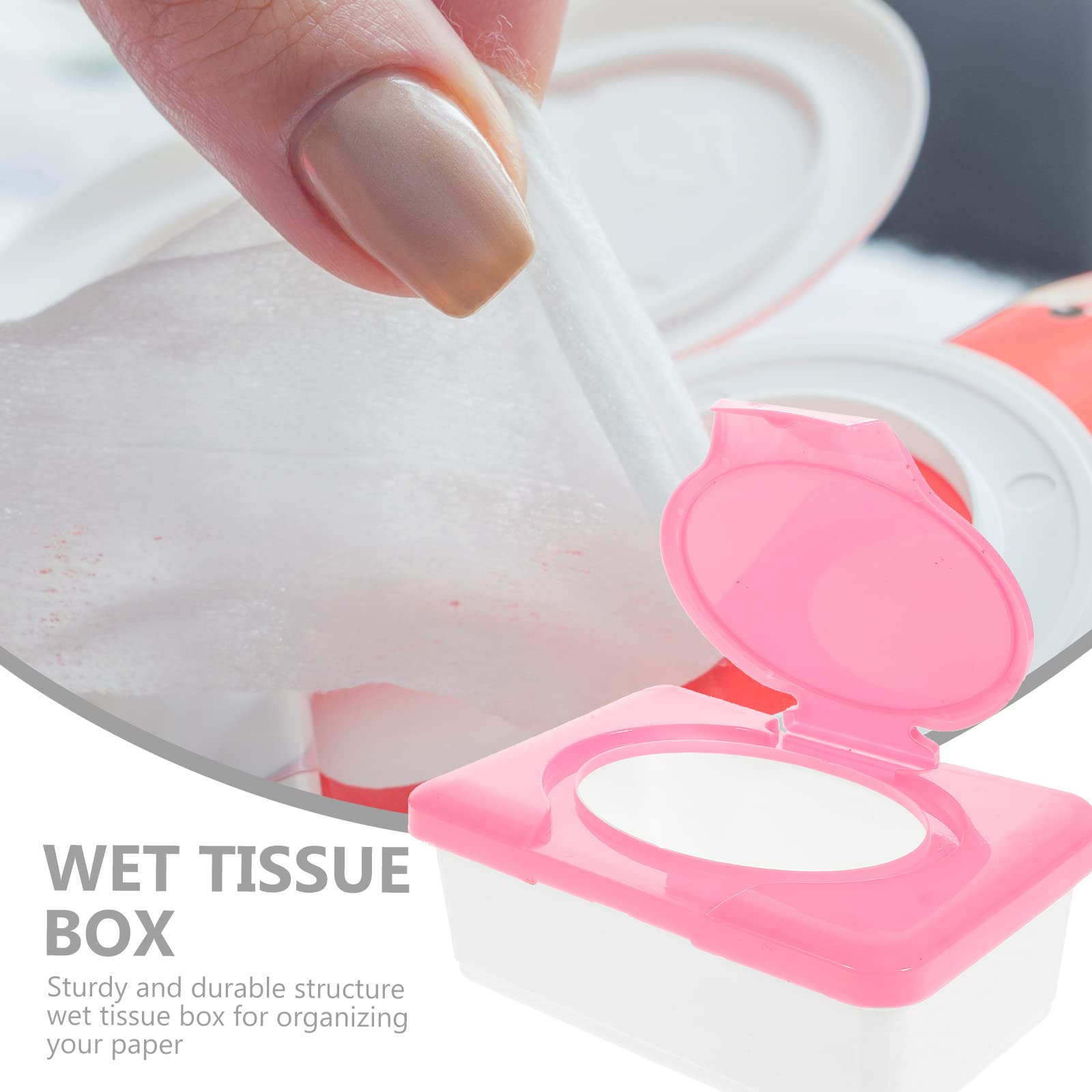 ARTIBETTER Wipes Dispenser Box Diaper Wipes Dispenser Baby Wipes Case Baby Wipe Holder Rectangular Paper Towel Container Dustproof Storage Organizer 2pcs…