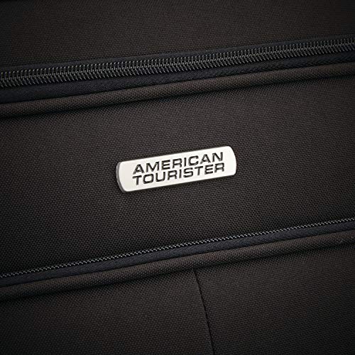 American Tourister Pop Max Softside Luggage with Spinner Wheels, Black, 3-Piece Set (21/25/29)