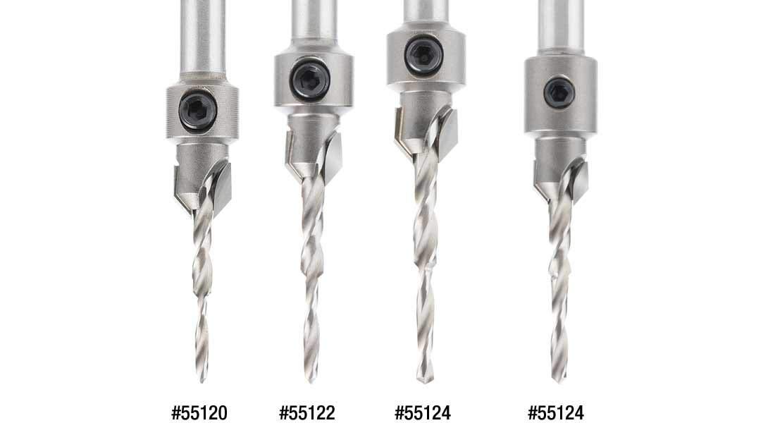 Amana Tool - (55122) Carbide Tipped 82° Countersink with Slow Spiral Stepped Drill, 6 & #8 Screws 25/64 Dia x 5/32 Drill Dia