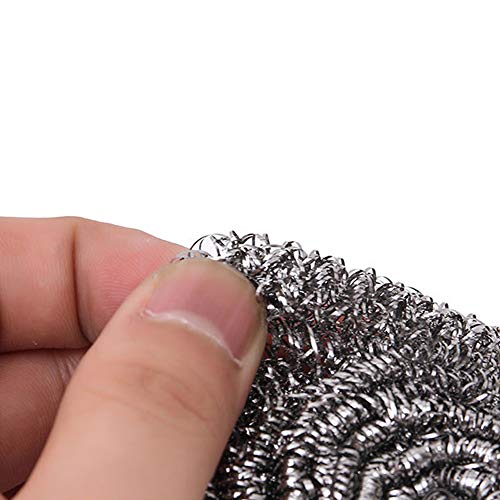 Dr.WOW 6 Pack Stainless Steel Sponges,Extra Large Magic Sponge Pad,Steel Wool Scrubber for Kitchens, Bathroom, Floor Cleaning