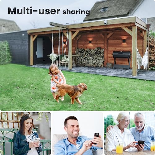 4MP Security Camera Outdoor, litokam 2.5K Cameras for Home Security Outside with 360° PTZ, Color Night Vision and Siren, Auto Tracking & AI Motion Detection, No Monthly Fee, 2-Way Talk