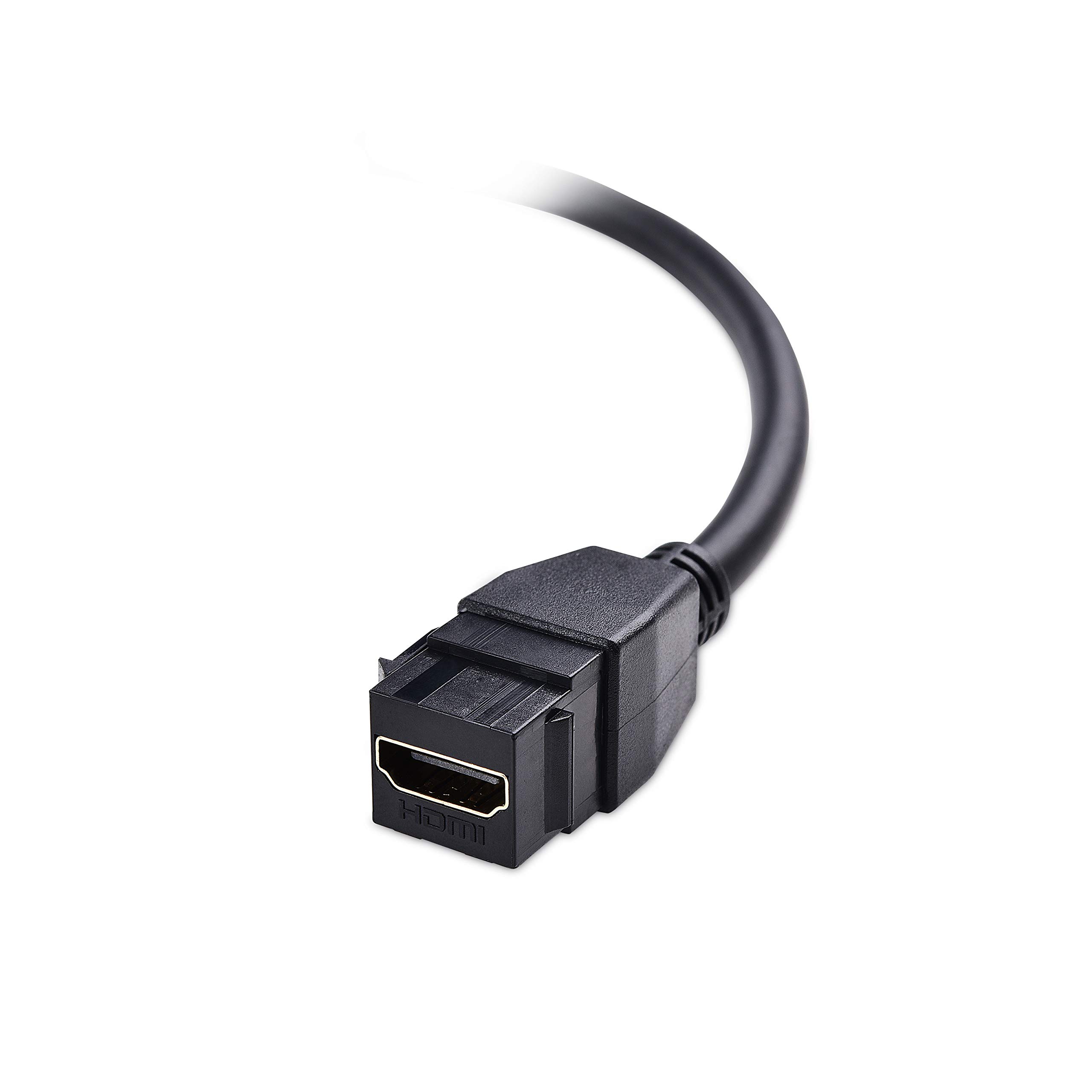 Cable Matters 2-Pack HDMI Keystone Jack Pigtail Cable in Black - 8 Inches