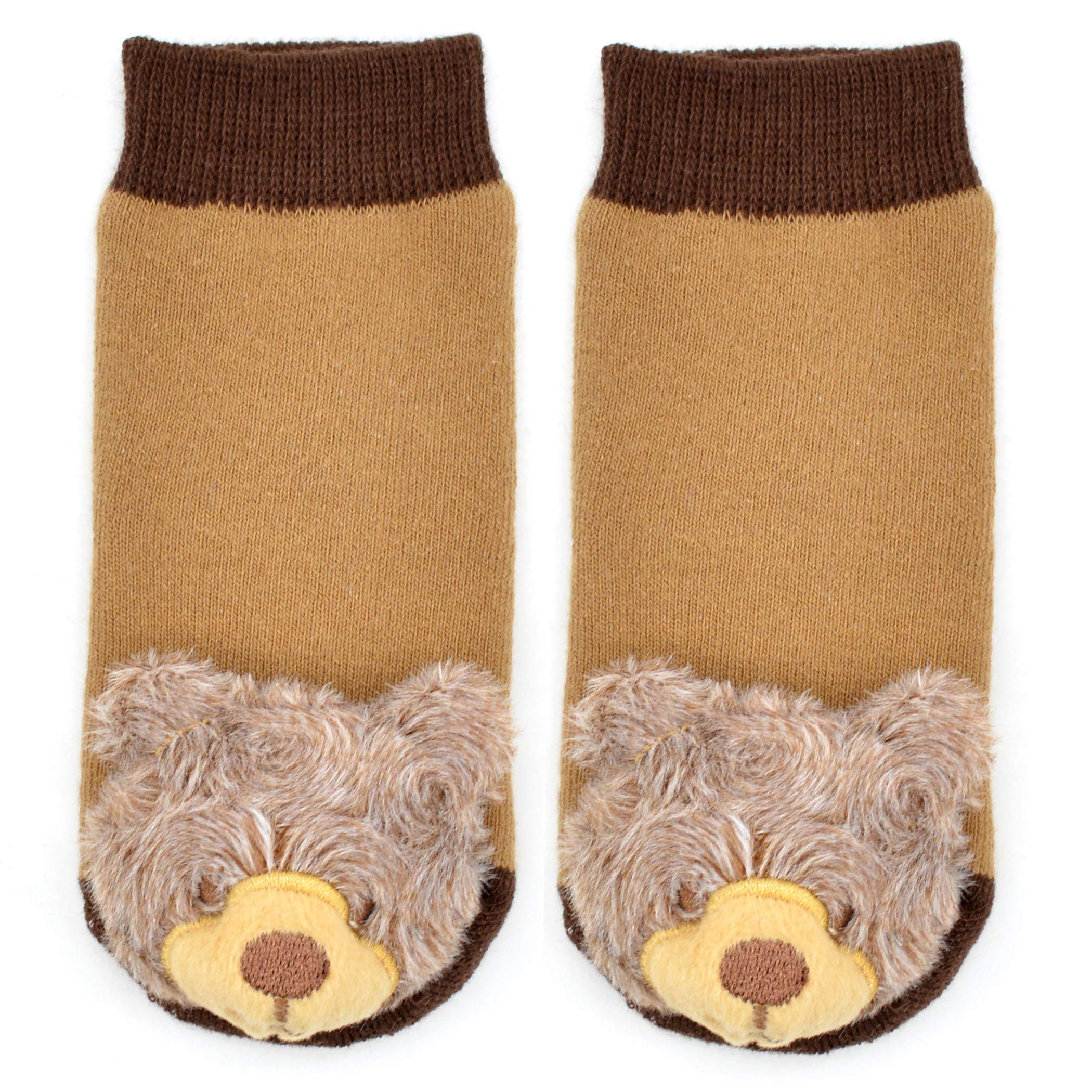 Grizzly Bear, Boogie Toes Rattle Sock, 1 Pair (0-1Y)