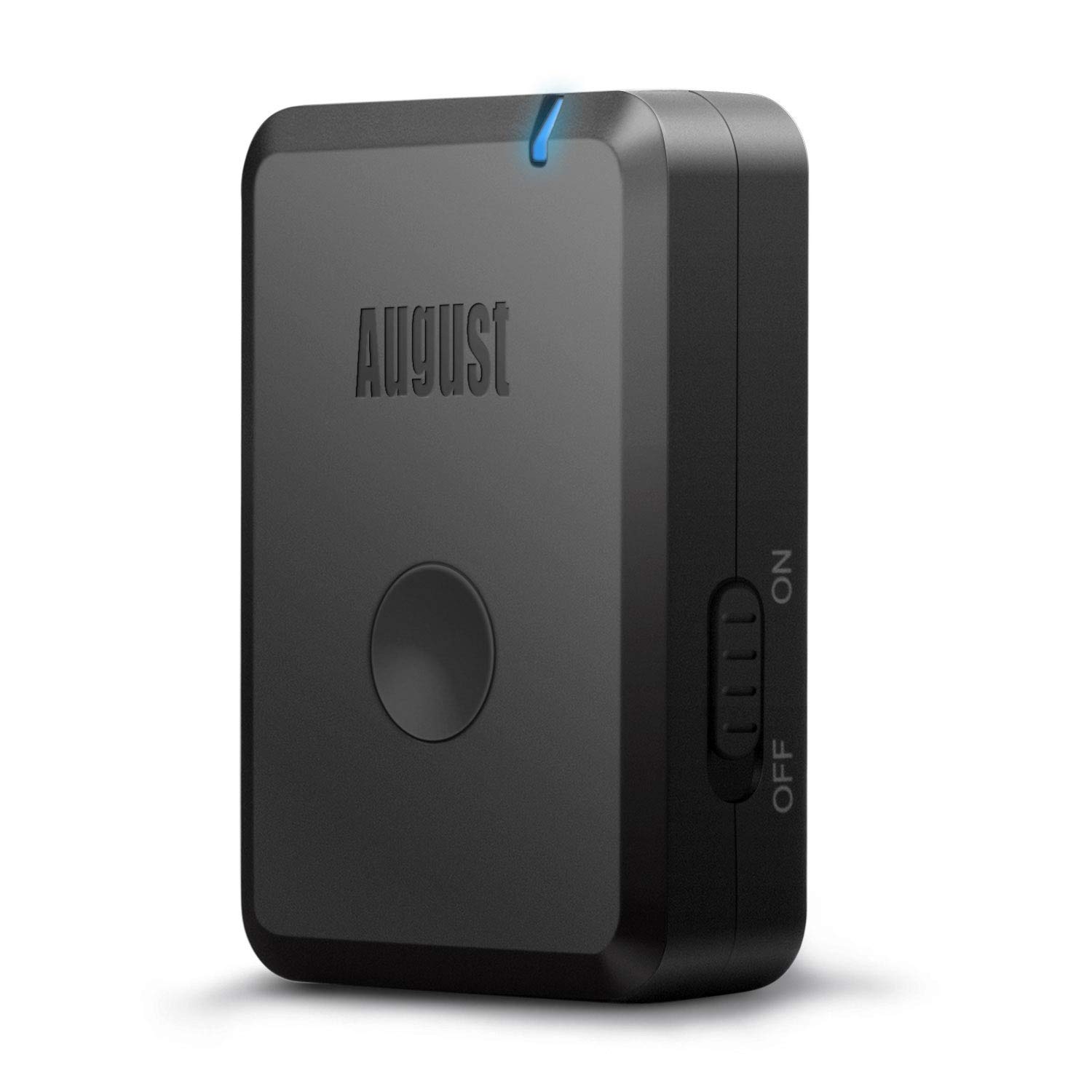 August MR250 - Bluetooth Wireless Transmitter - Audio Adapter for TV to Bluetooth Headphone - Stream Music from 3.5mm Audio Out to Bluetooth Headphones, Speakers and Receivers - Black