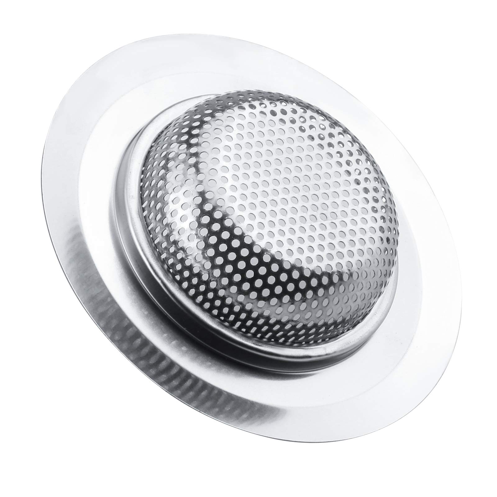 2 Pcs Kitchen Sink Strainer, Stainless Steel Drain Cover, Large Wide Rim 4.5" Diameter, Anti Clogging Basket Catcher, Dishwasher Safe