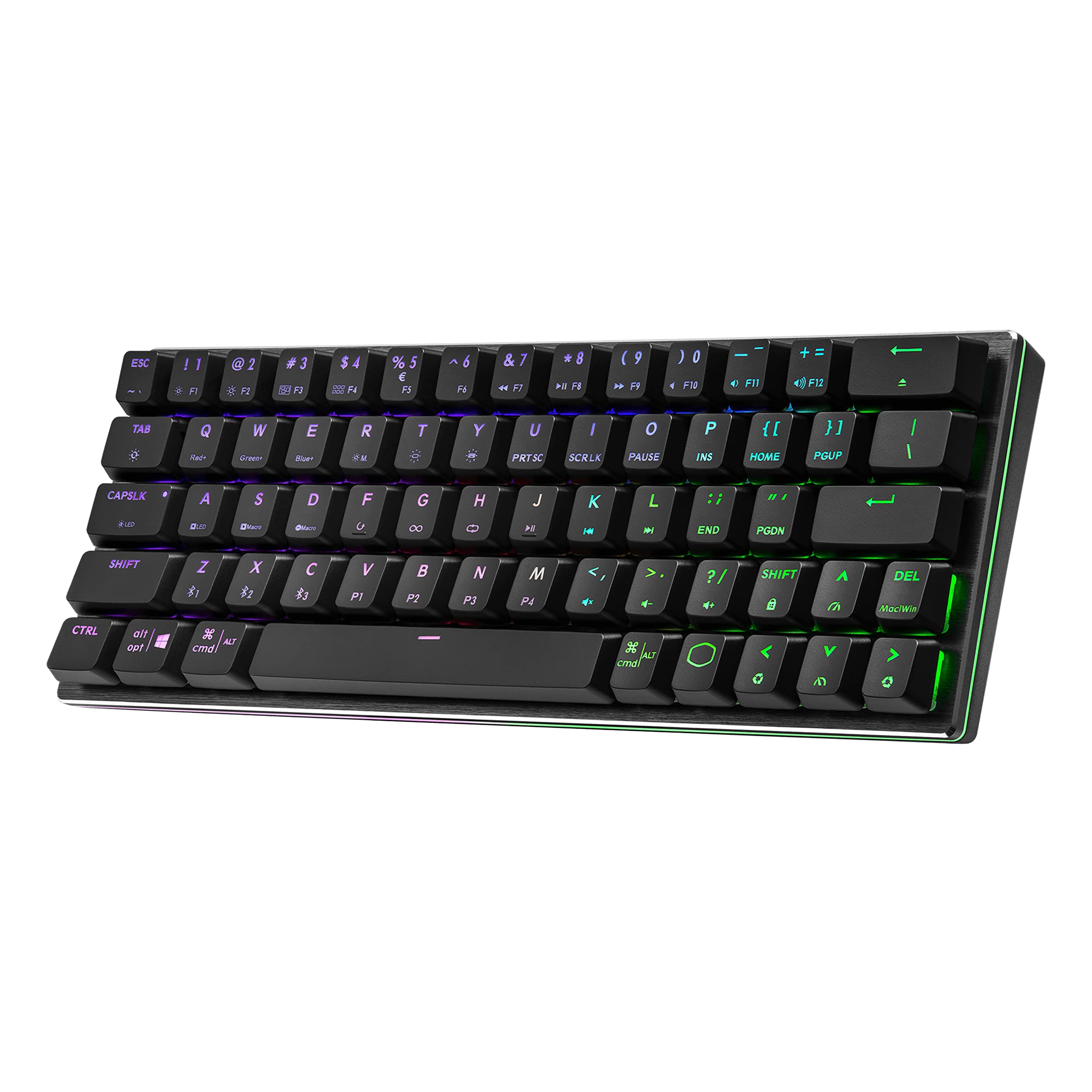 Cooler Master SK622 60% Wireless Bluetooth Space Gray Mechanical Low Profile Gaming Keyboard, Linear Red Switches, Customizable RGB, Ergonomic Design, Mac/Windows, QWERTY (SK-622-GKTR1-US)